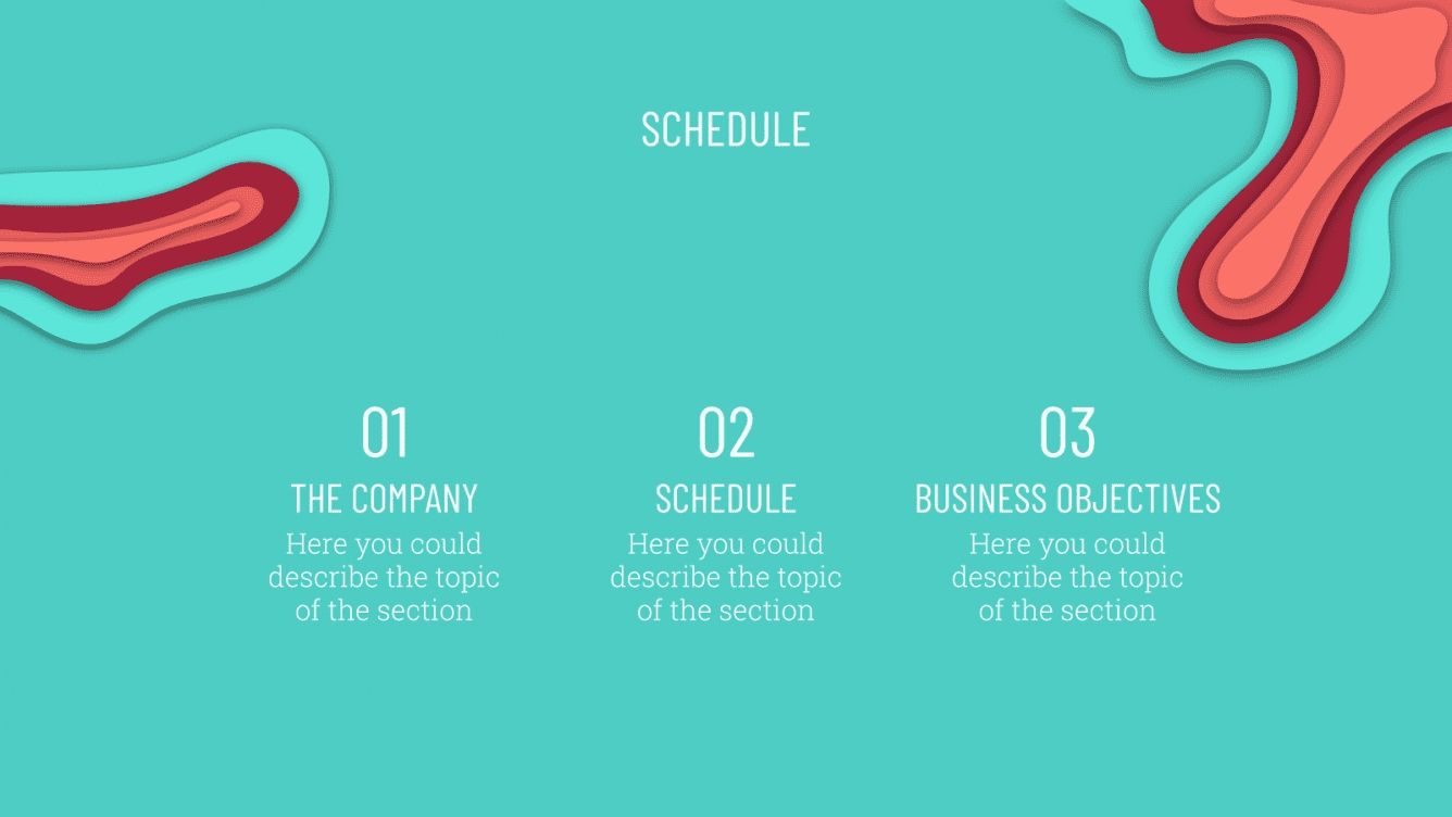 Papercut Waves Google Slides and PowerPoint Template