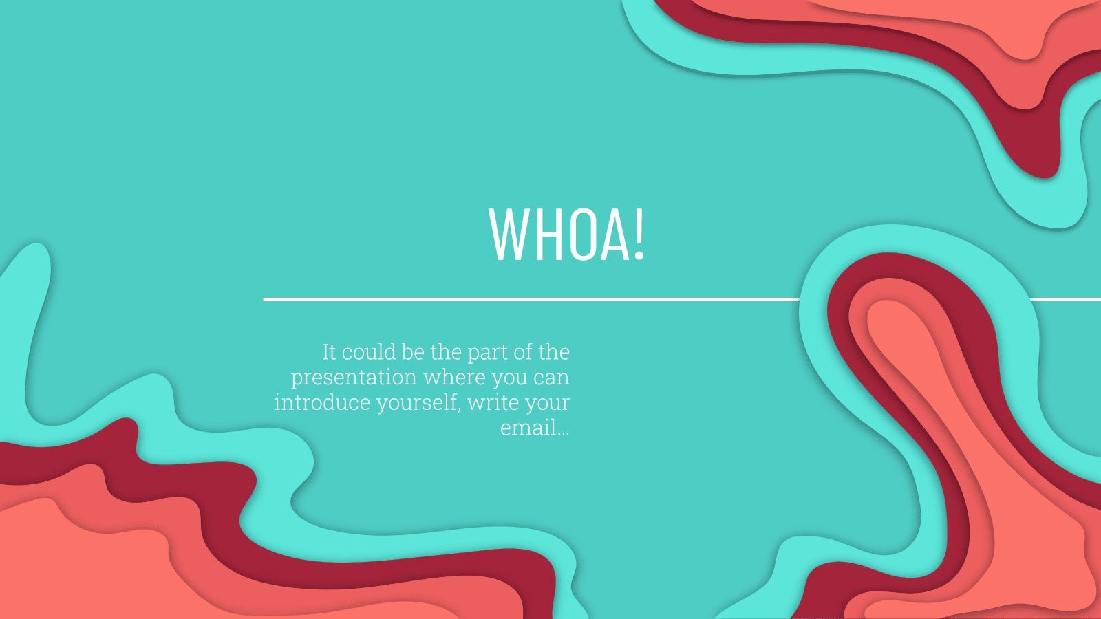 Papercut Waves Google Slides and PowerPoint Template