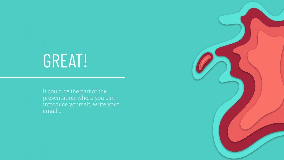 Papercut Waves Google Slides and PowerPoint Template