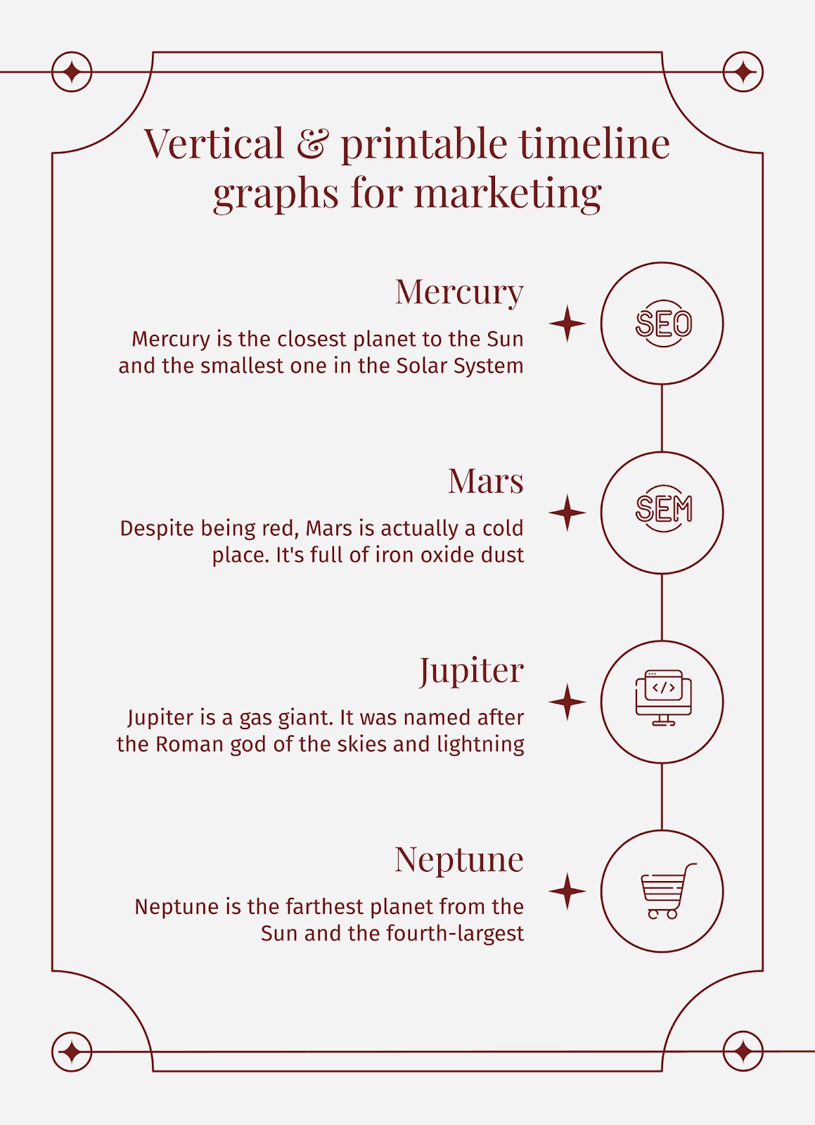 Printable Timeline Graphs for Marketing | Google Slides