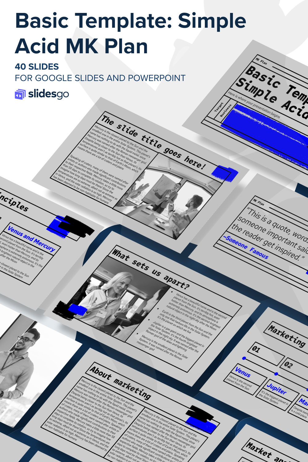 Basic Template: Simple Acid MK Plan | Google Slides & PPT