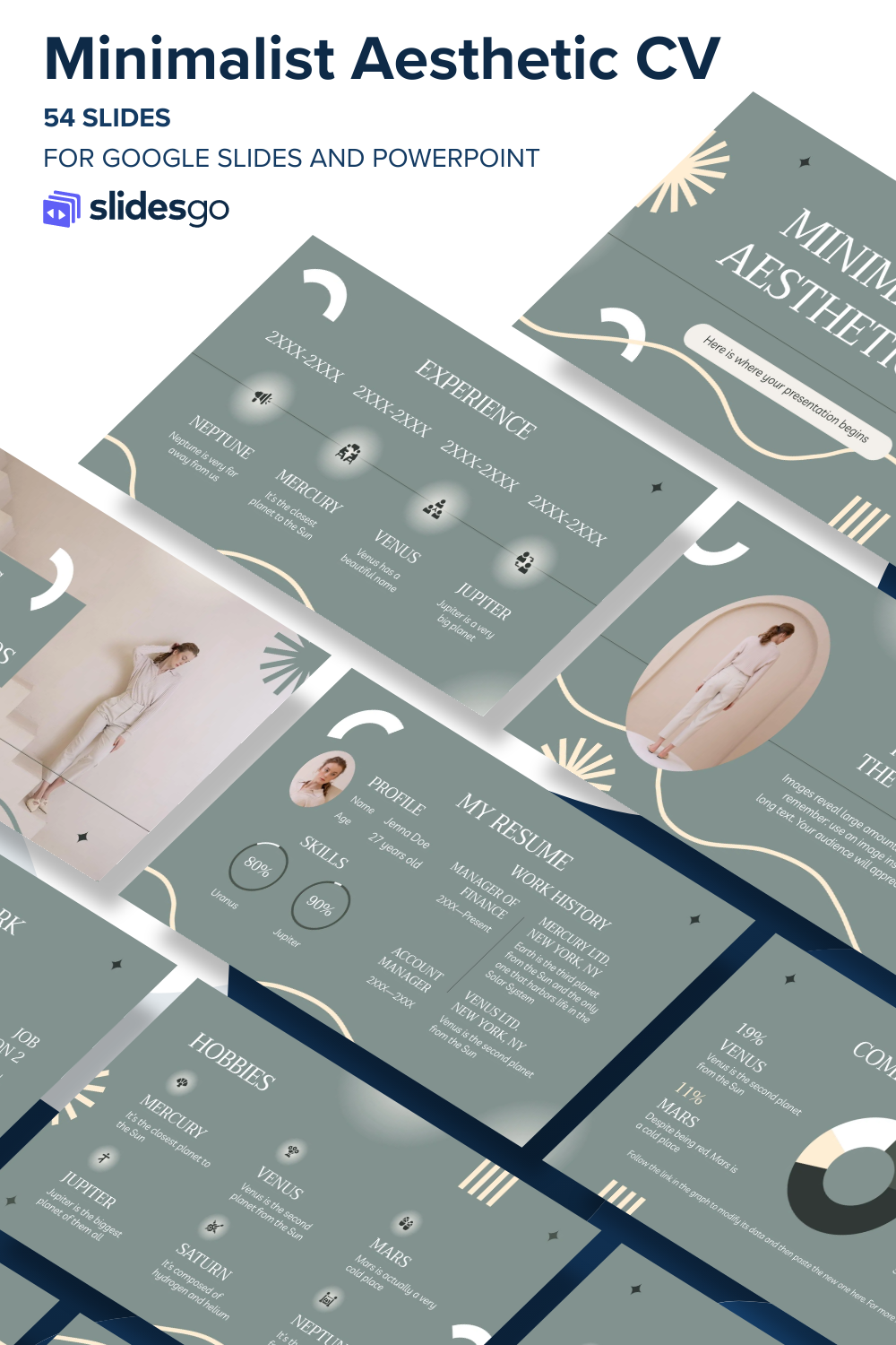 Minimalist Aesthetic CV | Google Slides and PowerPoint