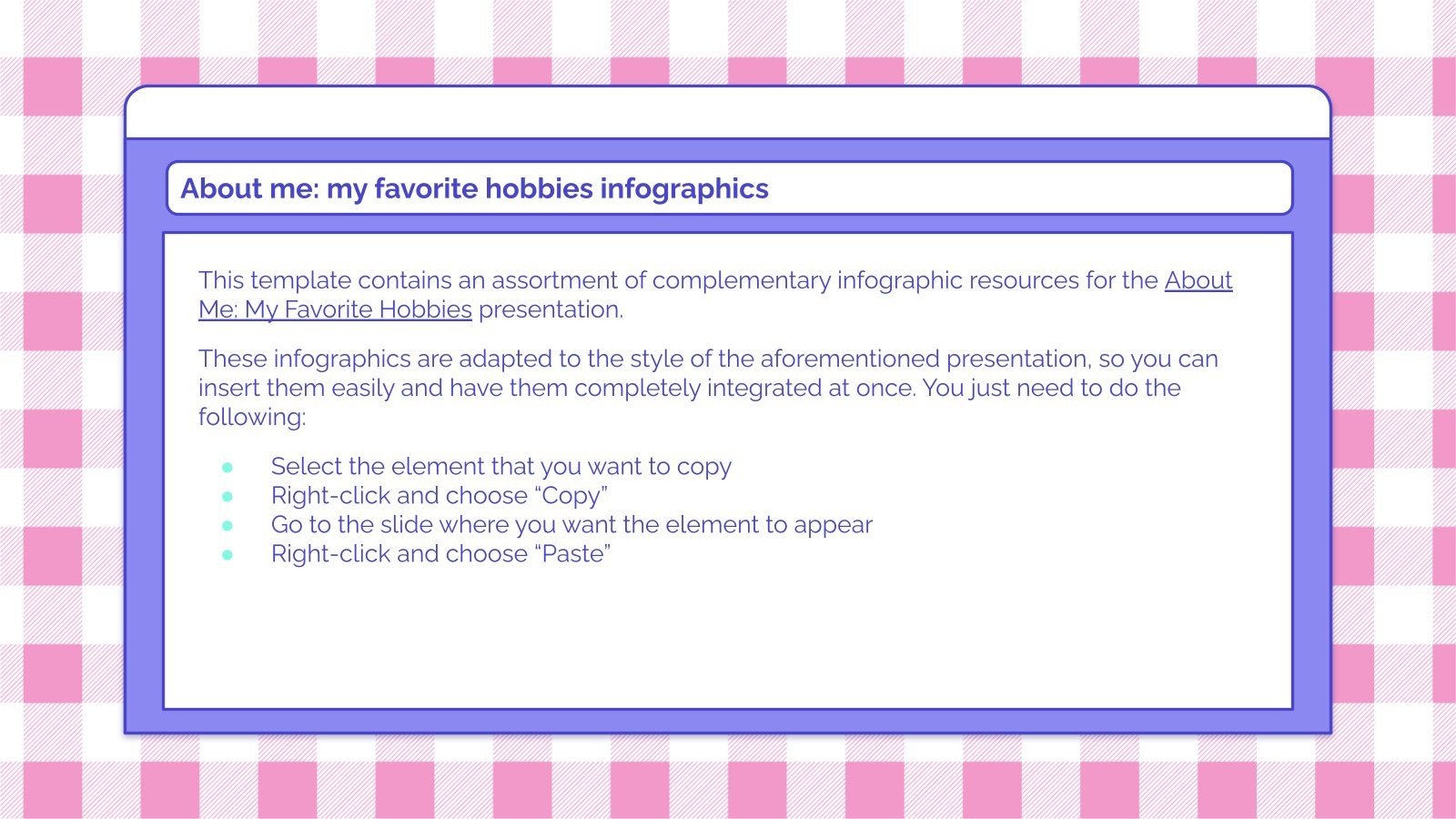 About Me: My Favorite Hobbies Infographics | Google Slides