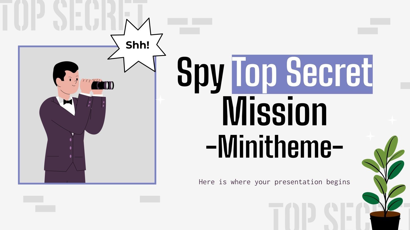 Spy Top Secret Mission Minitheme | Google Slides & PPT
