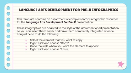 Language Arts Development for Pre-K Infographics