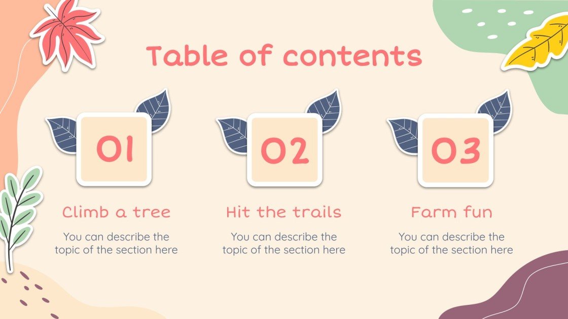 Autumn Leaves Stickers Lesson for Pre-K | Google Slides