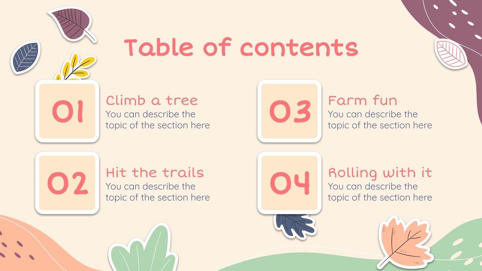 Autumn Leaves Stickers Lesson for Pre-K | Google Slides