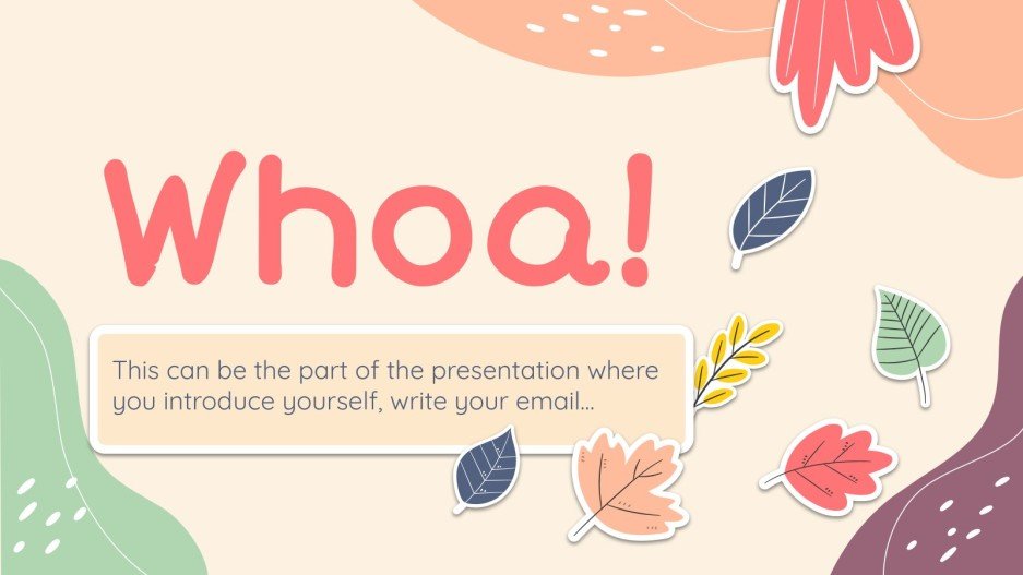 Autumn Leaves Stickers Lesson for Pre-K | Google Slides