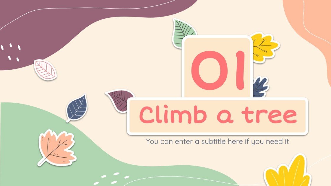 Autumn Leaves Stickers Lesson for Pre-K | Google Slides