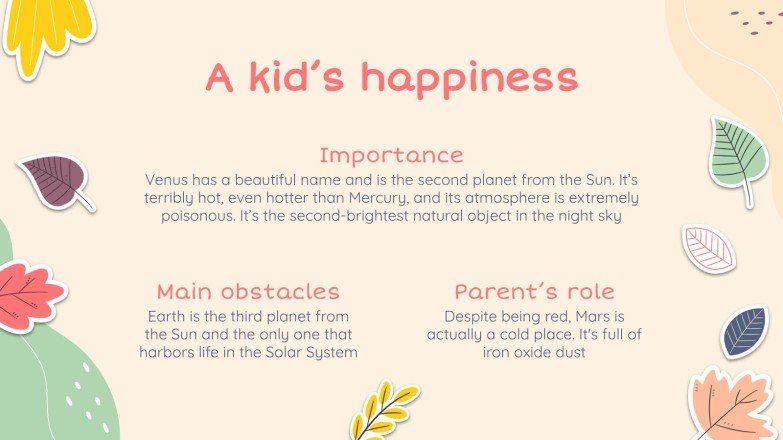 Autumn Leaves Stickers Lesson for Pre-K | Google Slides