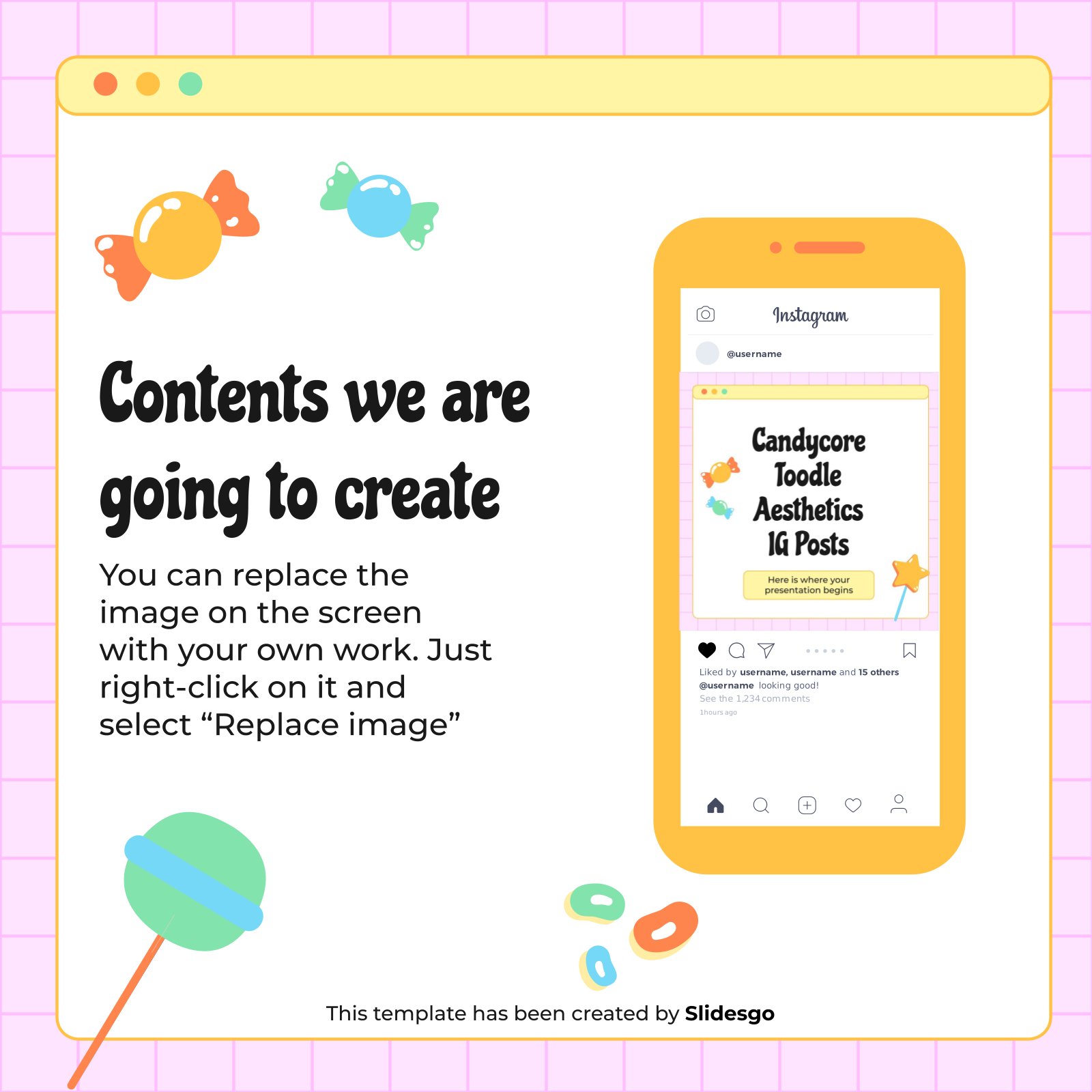 Publications IG pleines de sucreries | Google Slides et PPT