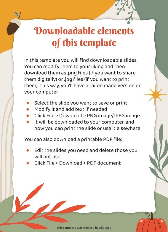 Printable Thanksgiving Restaurant Menu | Google Slides & PPT