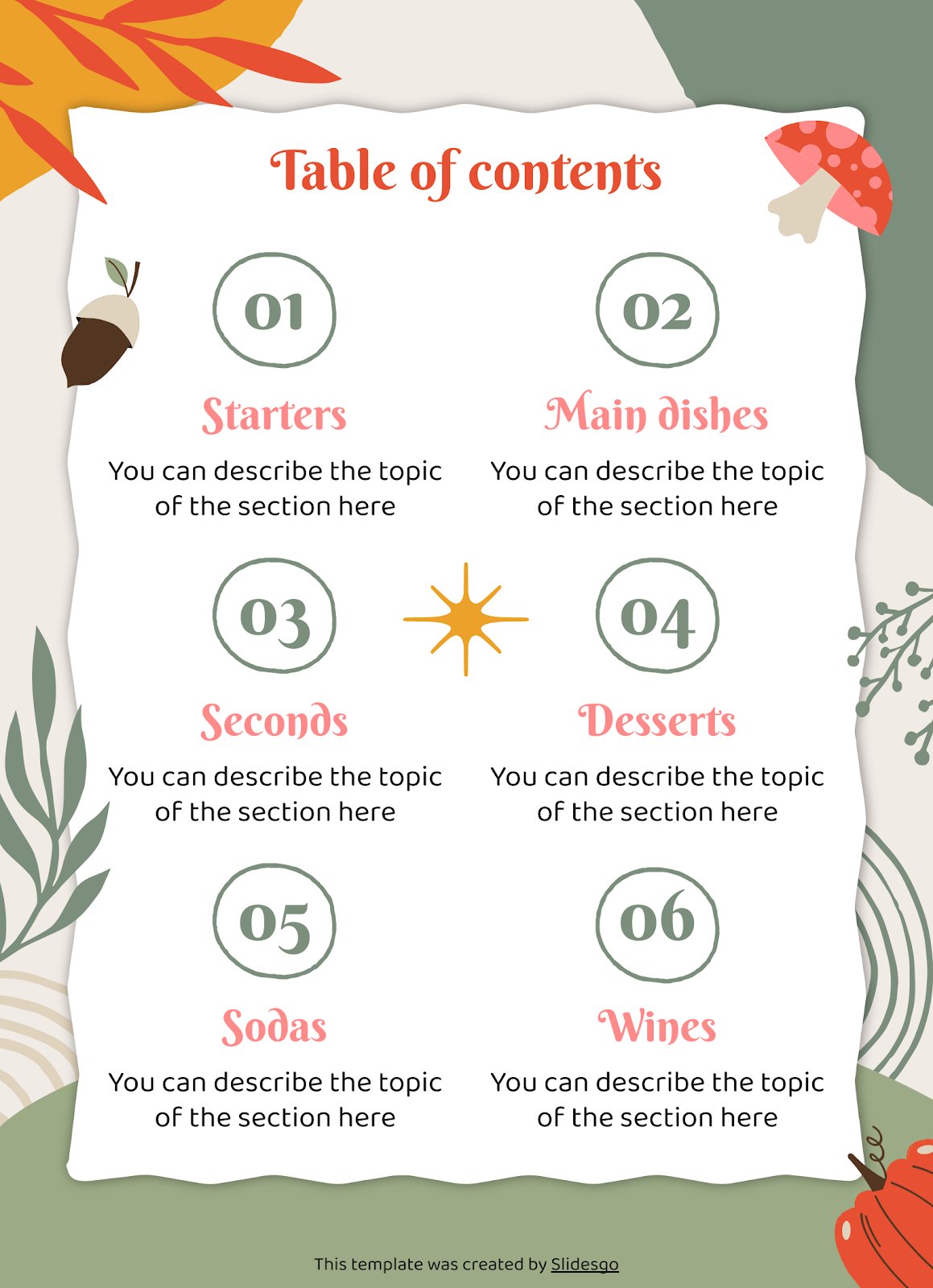 Printable Thanksgiving Restaurant Menu | Google Slides & PPT