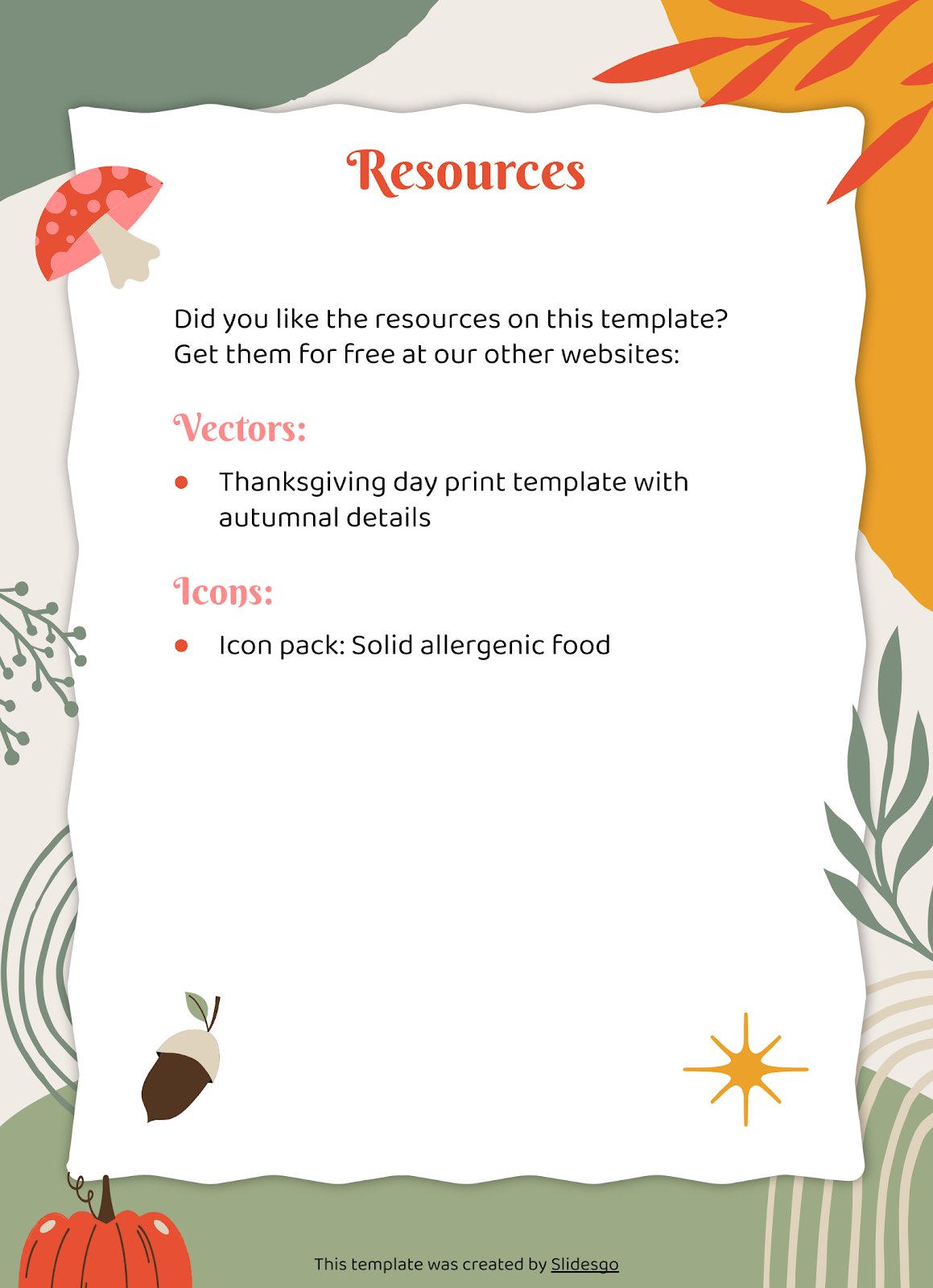 Printable Thanksgiving Restaurant Menu | Google Slides & PPT