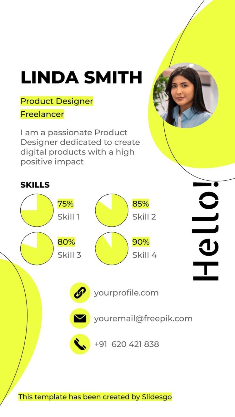 Simple Design Digital Business Card | Google Slides & PPT