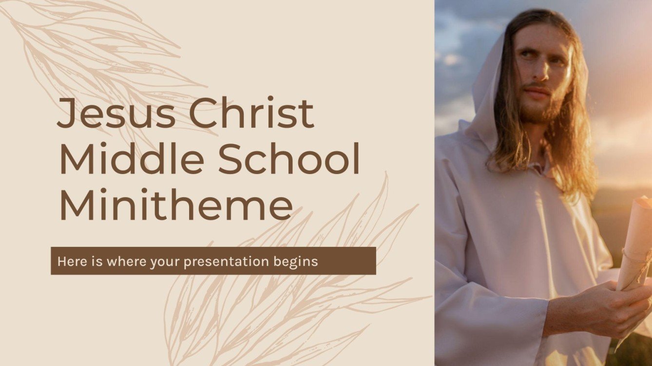 Modelos grátis sobre Jesus para o Google Slides e PowerPoint