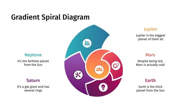Gradient Spiral Diagrams for Google Slides & PowerPoint