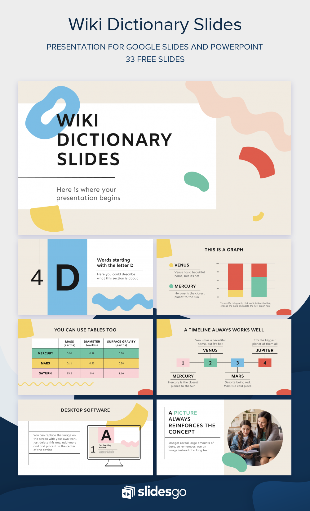 Wiki Dictionary Slides Google Slides & PowerPoint template