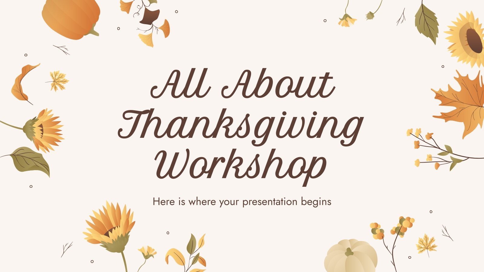 Taller: El día de Acción de Gracias | Google Slides y PPT