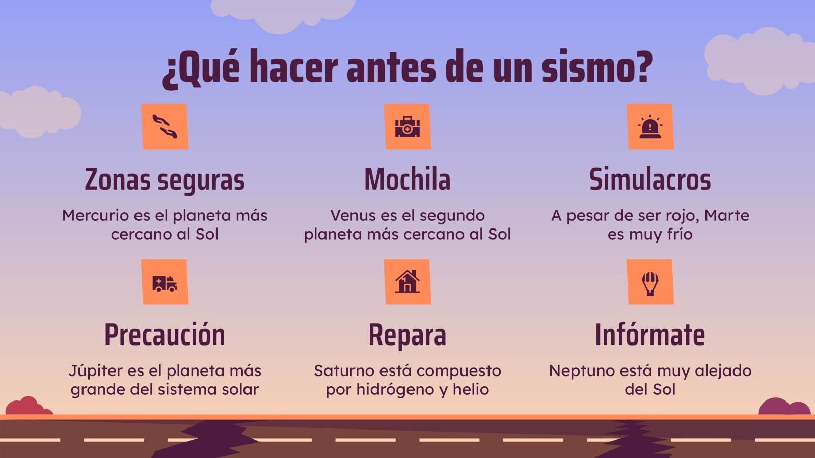 Recomendaciones durante un terremoto para Primaria