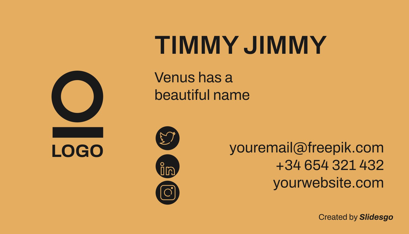 Minimalist Name Card | Google Slides & PowerPoint