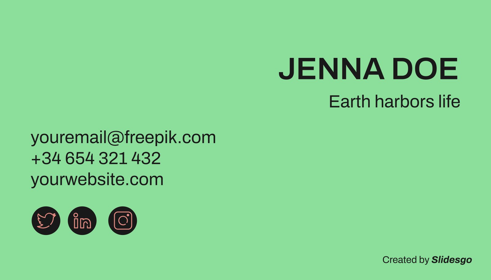 Minimalist Name Card | Google Slides & PowerPoint