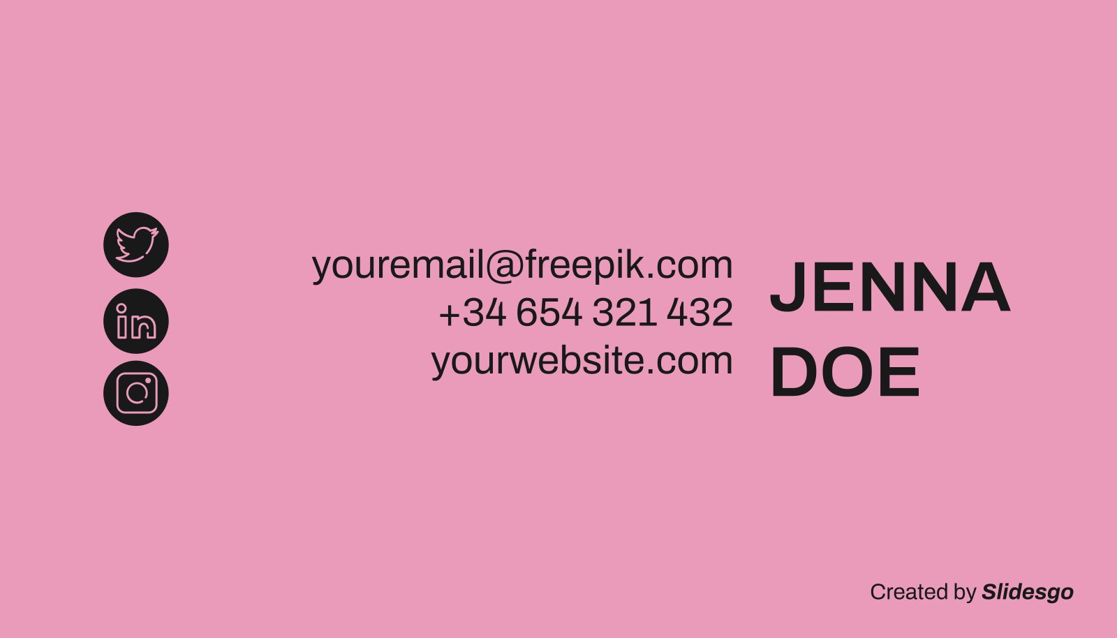 Minimalist Name Card | Google Slides & PowerPoint