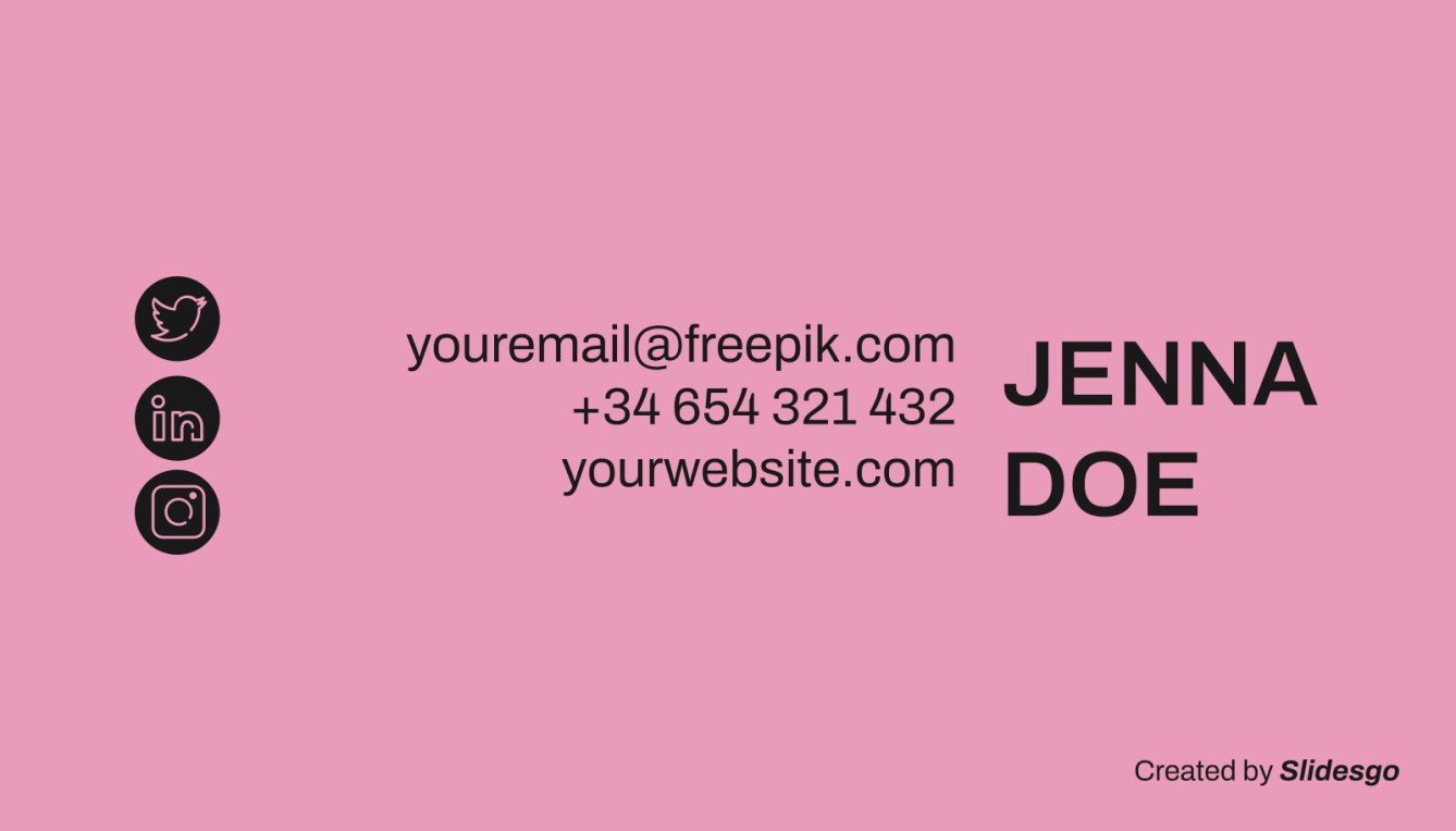 Minimalist Name Card | Google Slides & PowerPoint