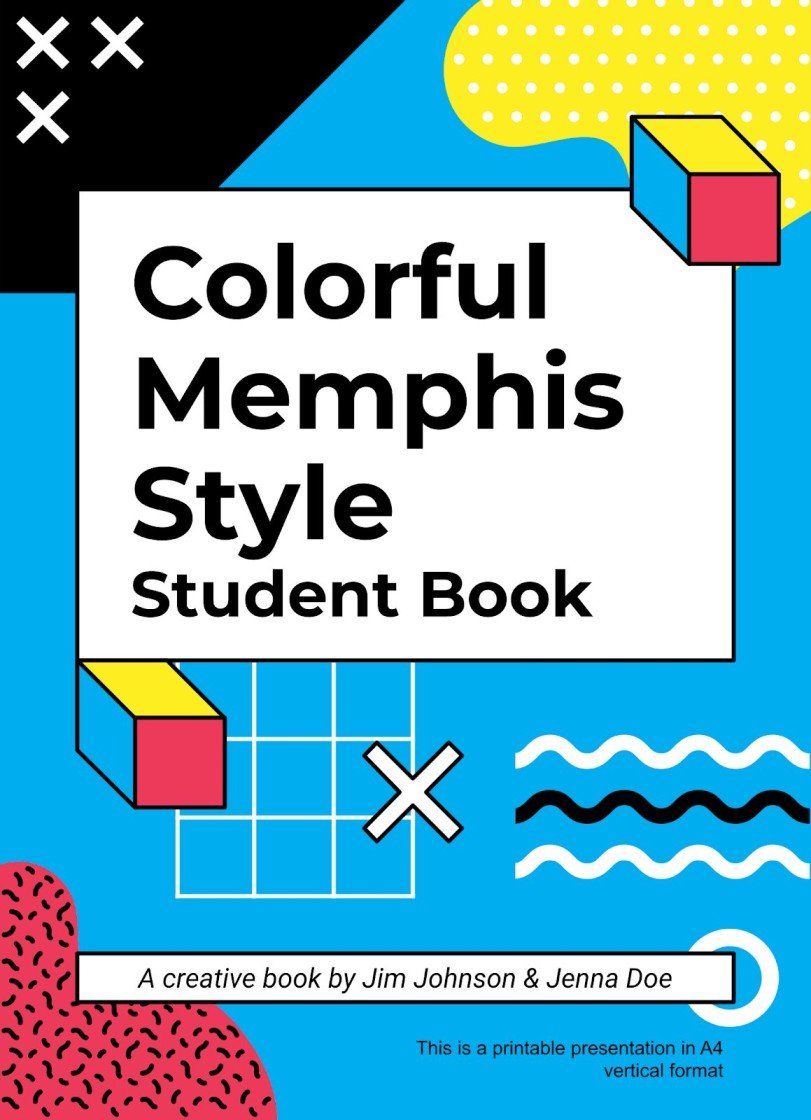 Colorful Memphis Style: Student Book | Google Slides & PPT