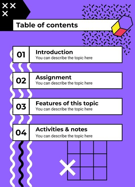 Colorful Memphis Style: Student Book | Google Slides & PPT