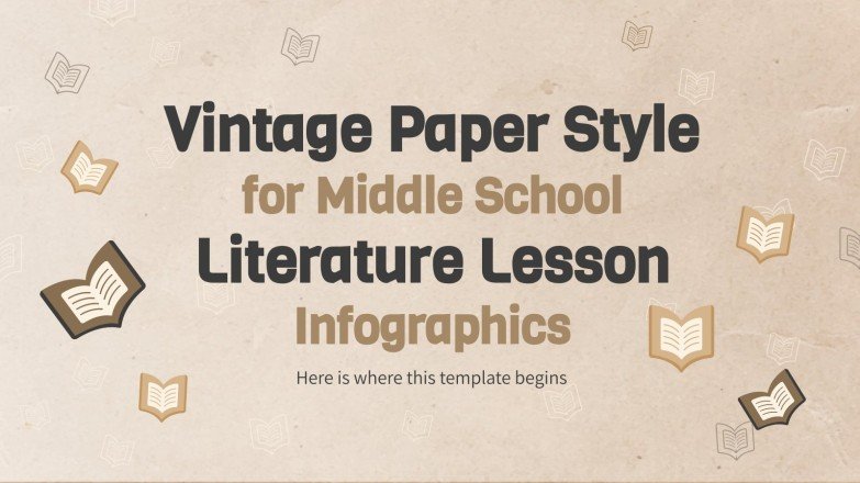 Vintage Paper Style for Literature Lesson Infographics