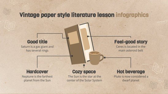 Vintage Paper Style for Literature Lesson Infographics