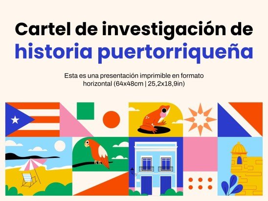 Puerto Rican History Research Poster | Google Slides & PPT
