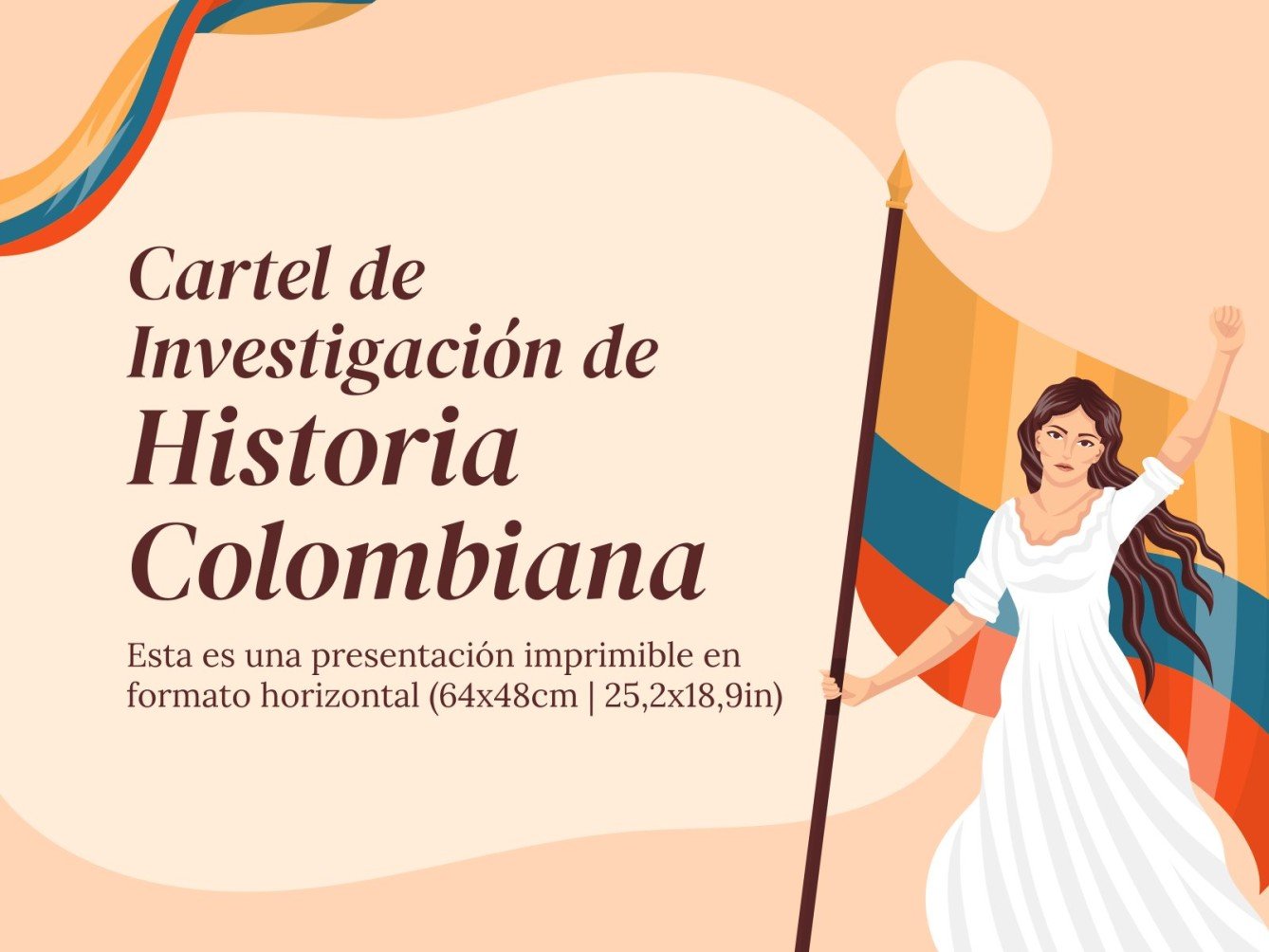 Colombian History Research Poster | Google Slides & PPT