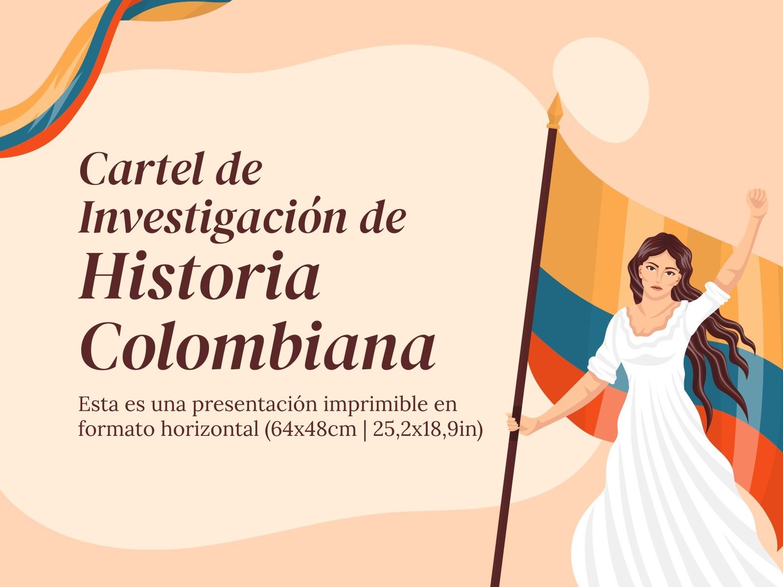 Colombian History Research Poster | Google Slides & PPT