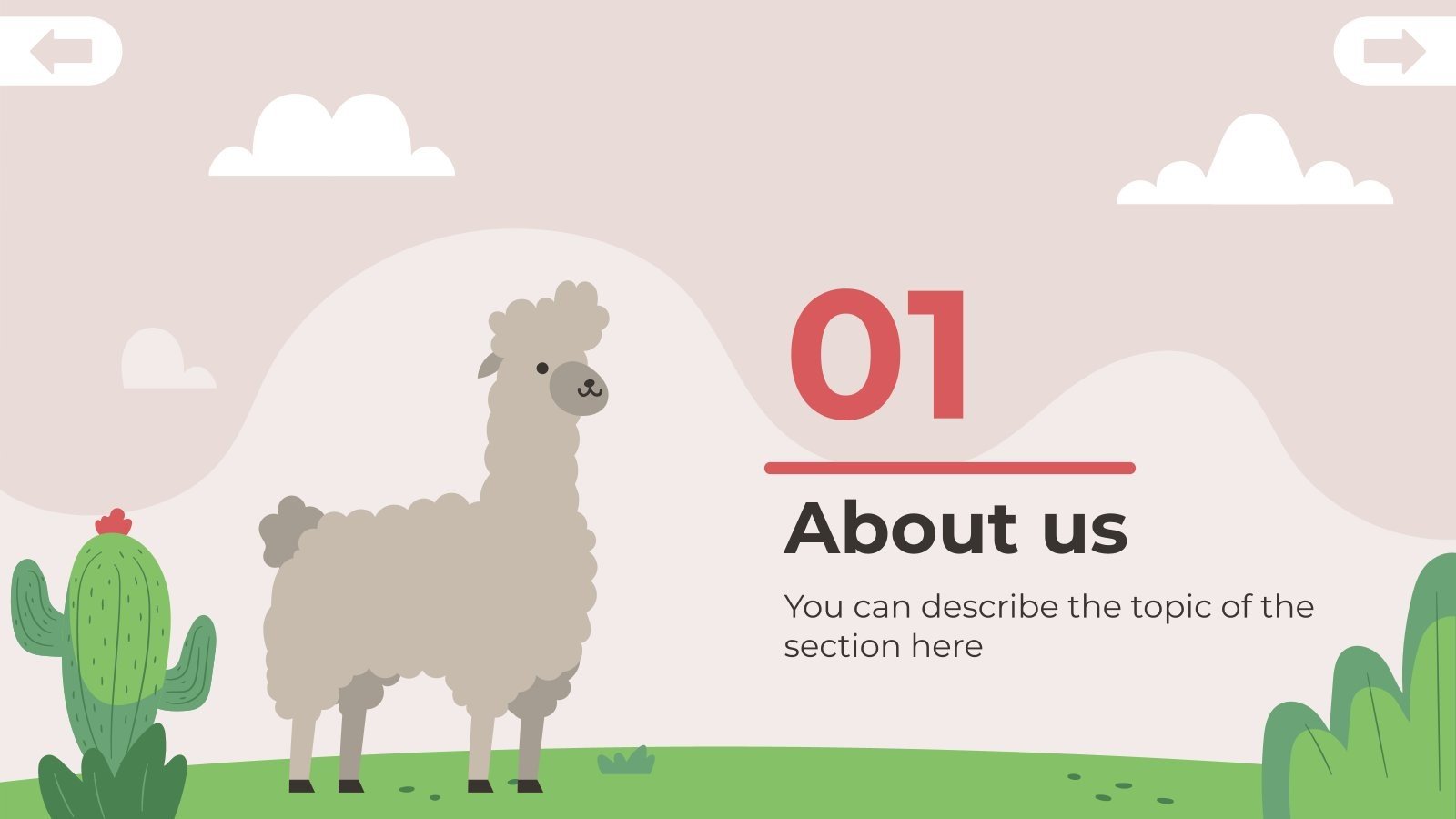 Llamas Awareness Risk Extinction Campaign | Google Slides