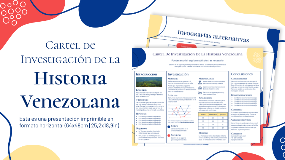 Venezuelan History Research Poster | Google Slides & PPT