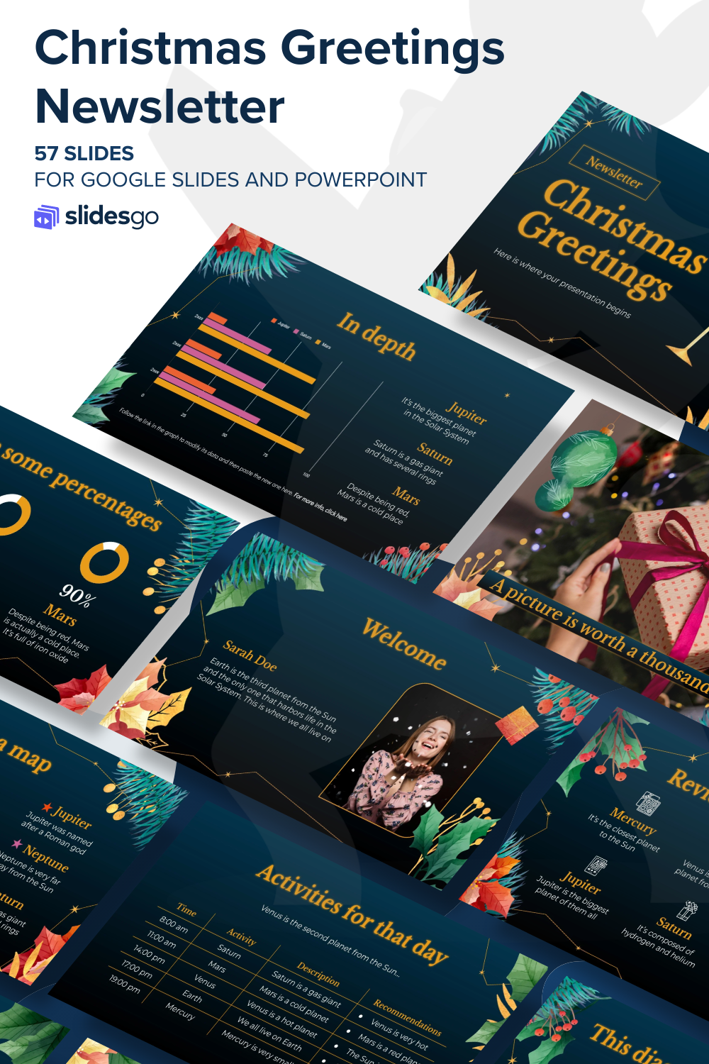 Champagne Party Newsletter | Google Slides & PowerPoint