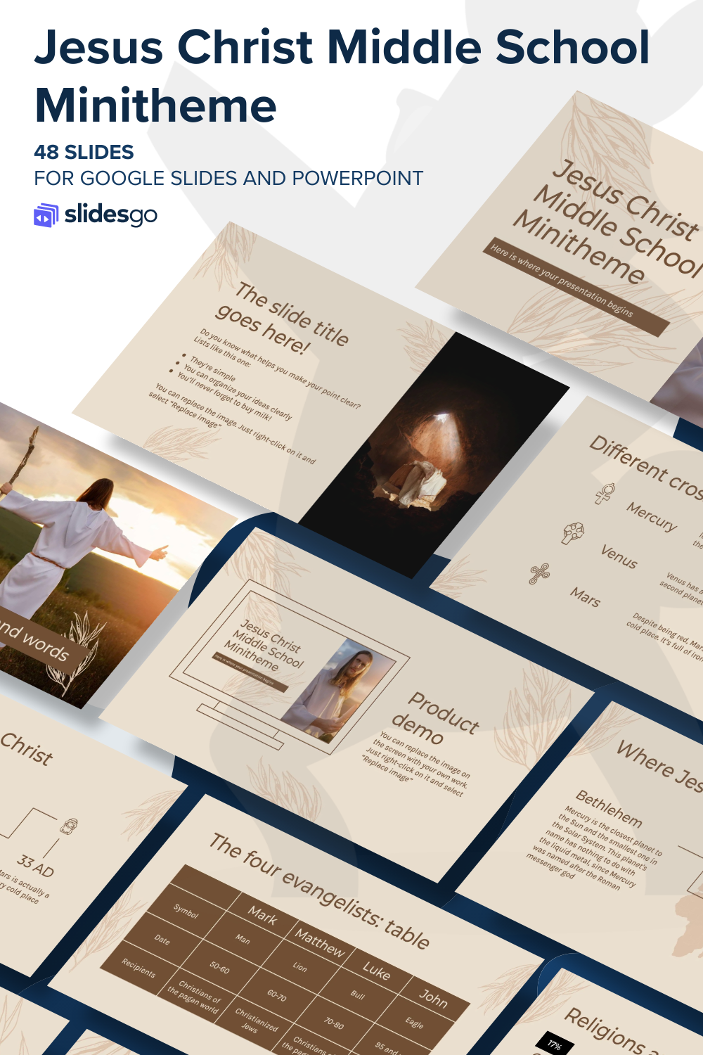 Jesus Christ Middle School Minitheme | Google Slides & PPT