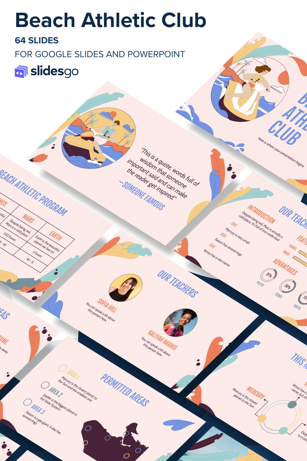 Beach Athletic Club | Google Slides & PowerPoint