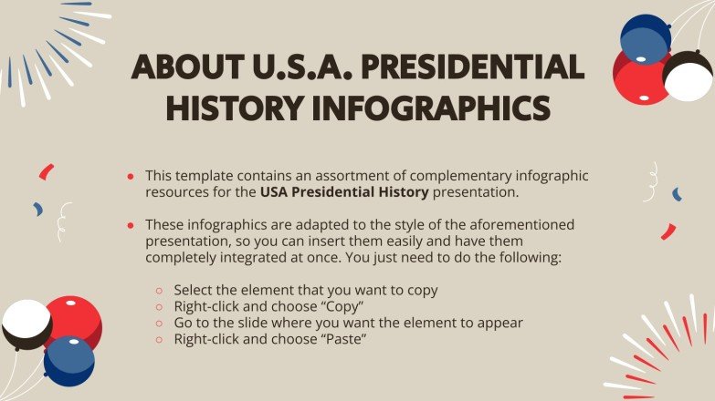 USA Presidential History Infographics | Google Slides & PPT