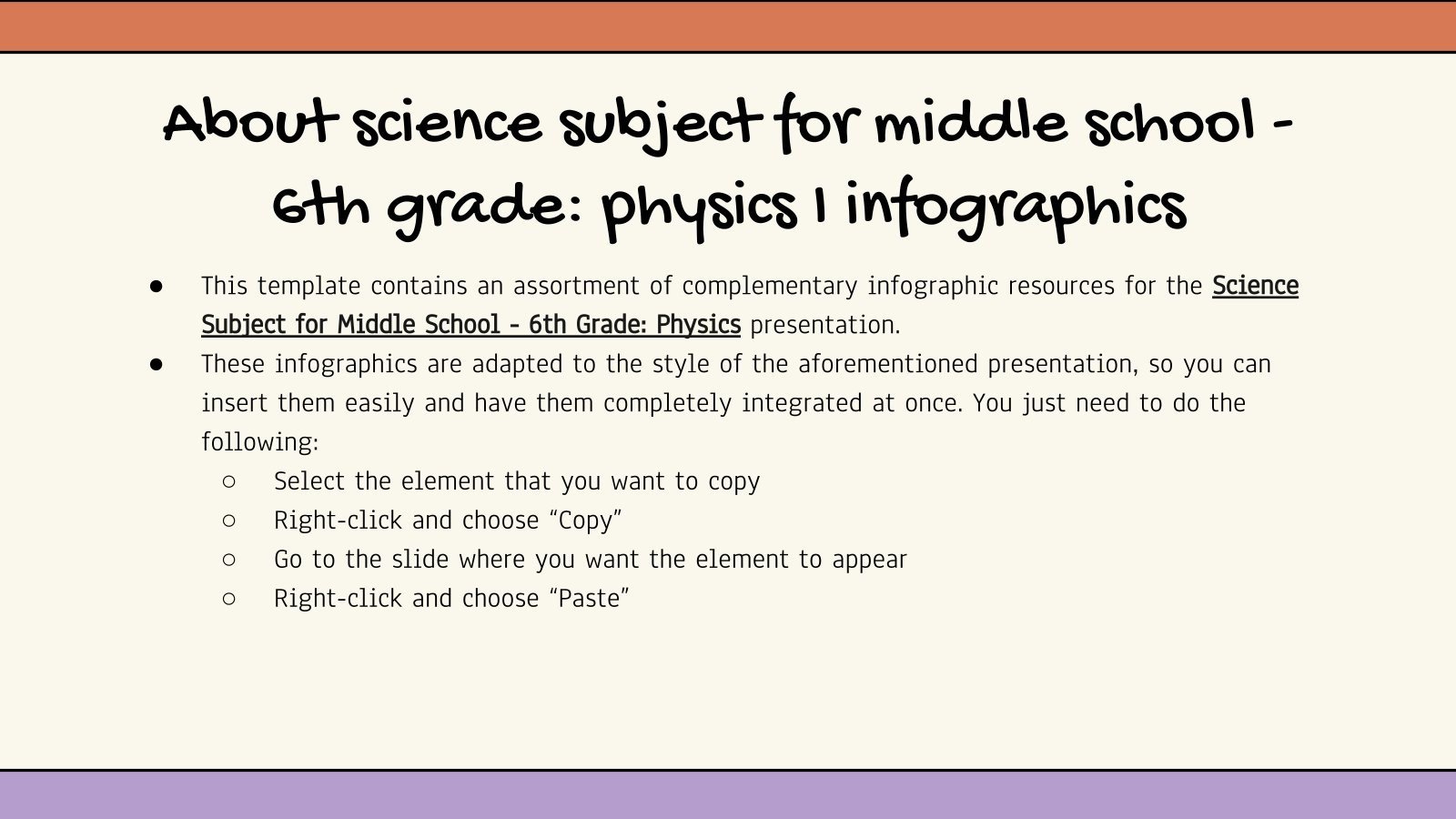 Science Subject for Middle School: Physics I Infographics