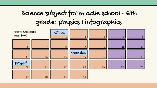 Science Subject for Middle School: Physics I Infographics