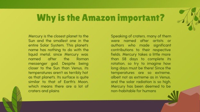 Elementary: The Amazon Rainforest | Google Slides and PPT