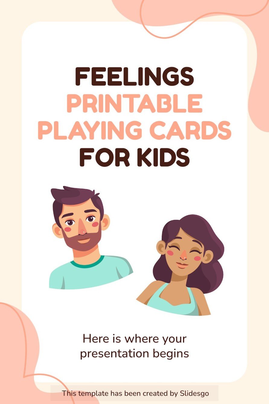 Feelings Printable Playing Cards for Kids