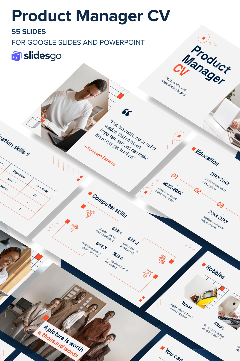 Product Manager CV | Google Slides & PowerPoint