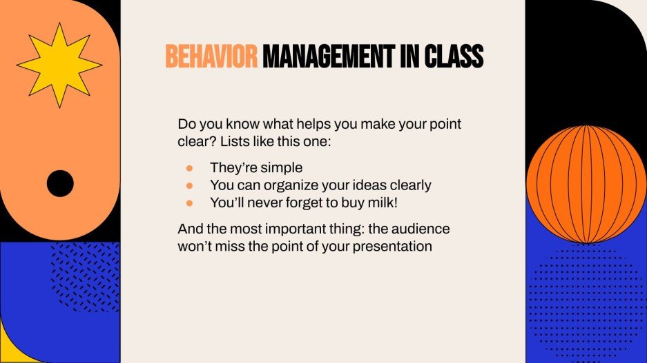 Classroom Behaviour Management for Pre-K | Google Slides