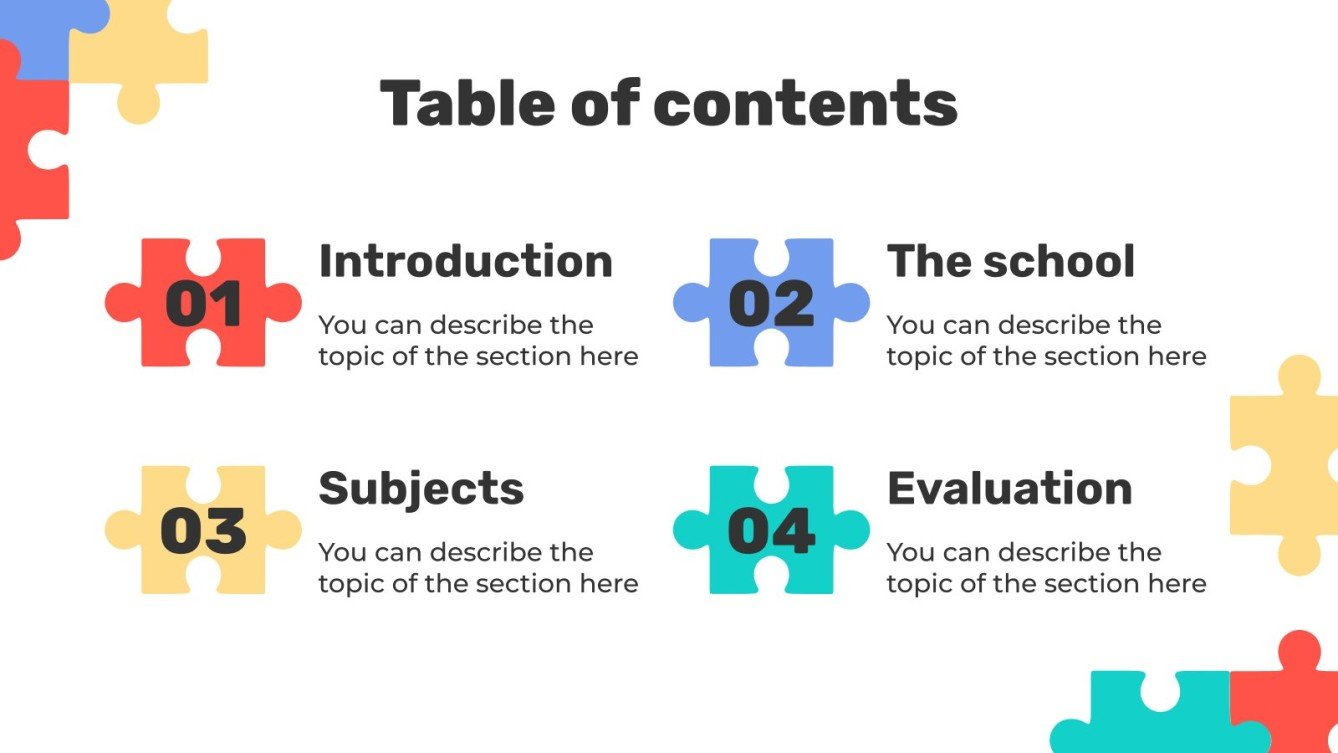 Puzzle Diagrams for Middle School | Google Slides & PPT