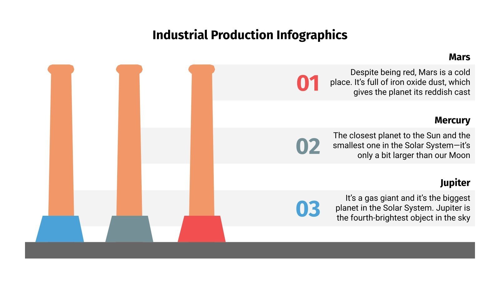 Industrial Production Infographics for Google Slides and PowerPoint