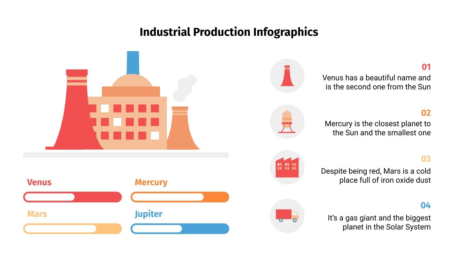 Industrial Production Infographics for Google Slides and PowerPoint